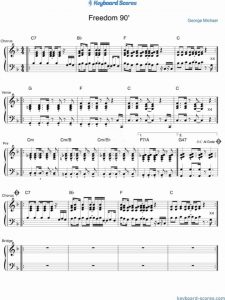 Freedom 90' - George Michael - Score for Piano - Music Sheet