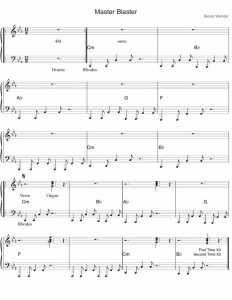 Master Blaster (Jammin)- Stevie Wonder - Score for Piano - Music Sheet