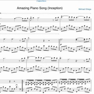 Amazing Piano Song (Inception) - Michel Ortega - Score for Piano ...